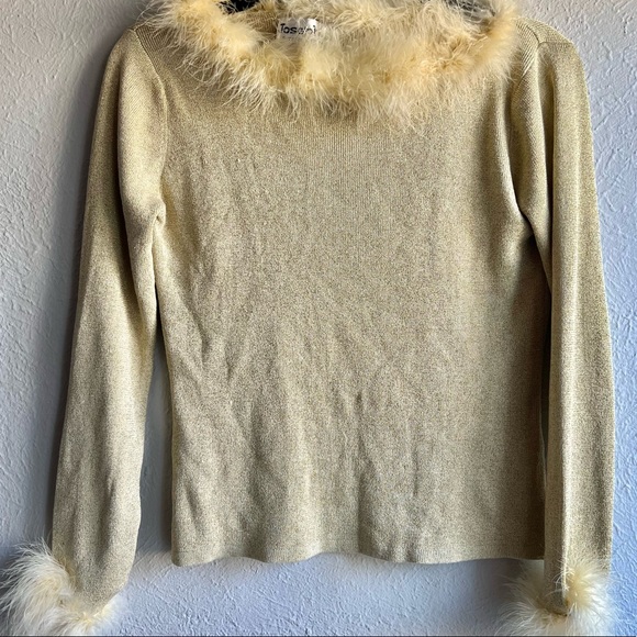 Vintage | Tops | Vintage Silk Fur Trimmed Top | Poshmark